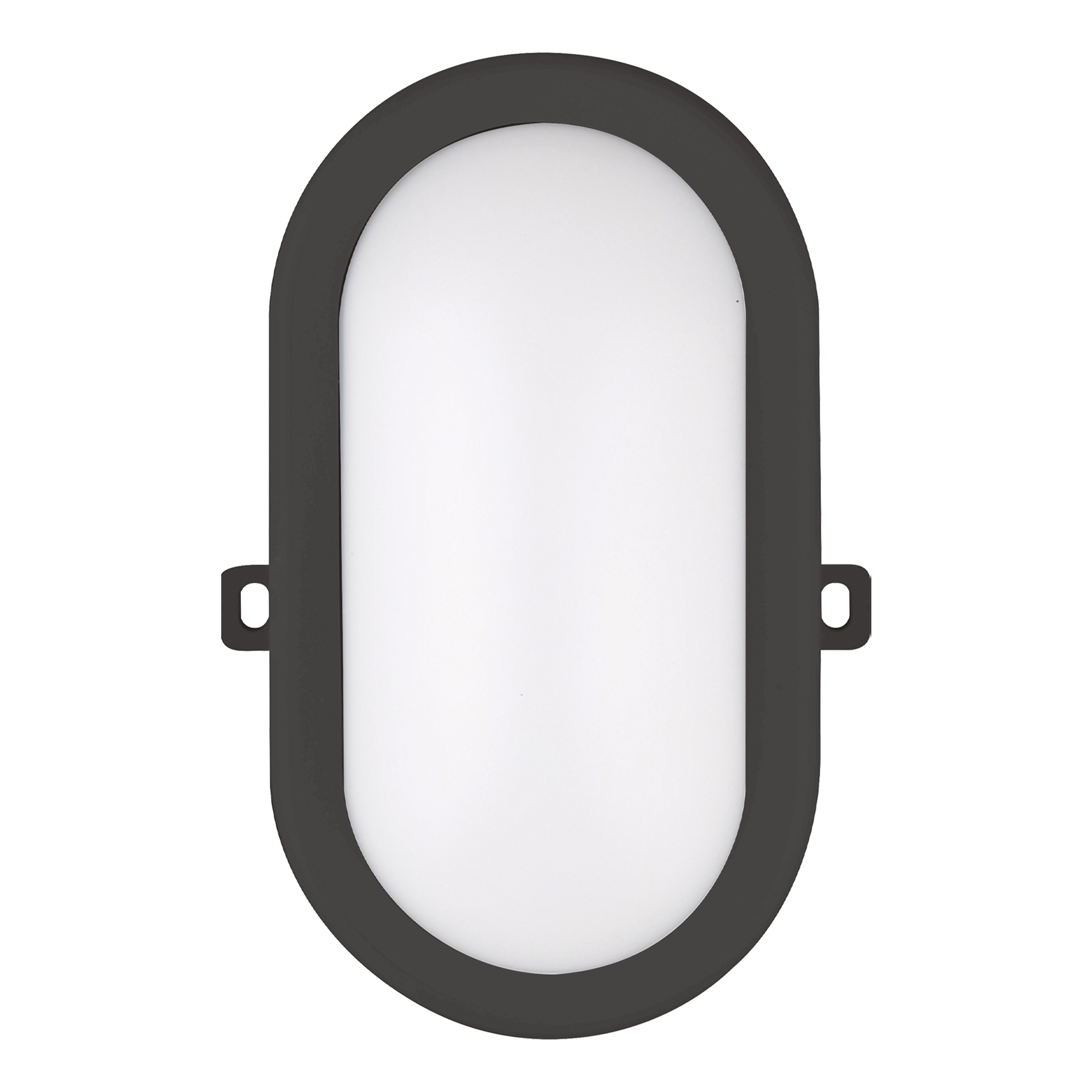 Olsen Batterier - LED Bulkhead Basic 6W 3000K Black Oval